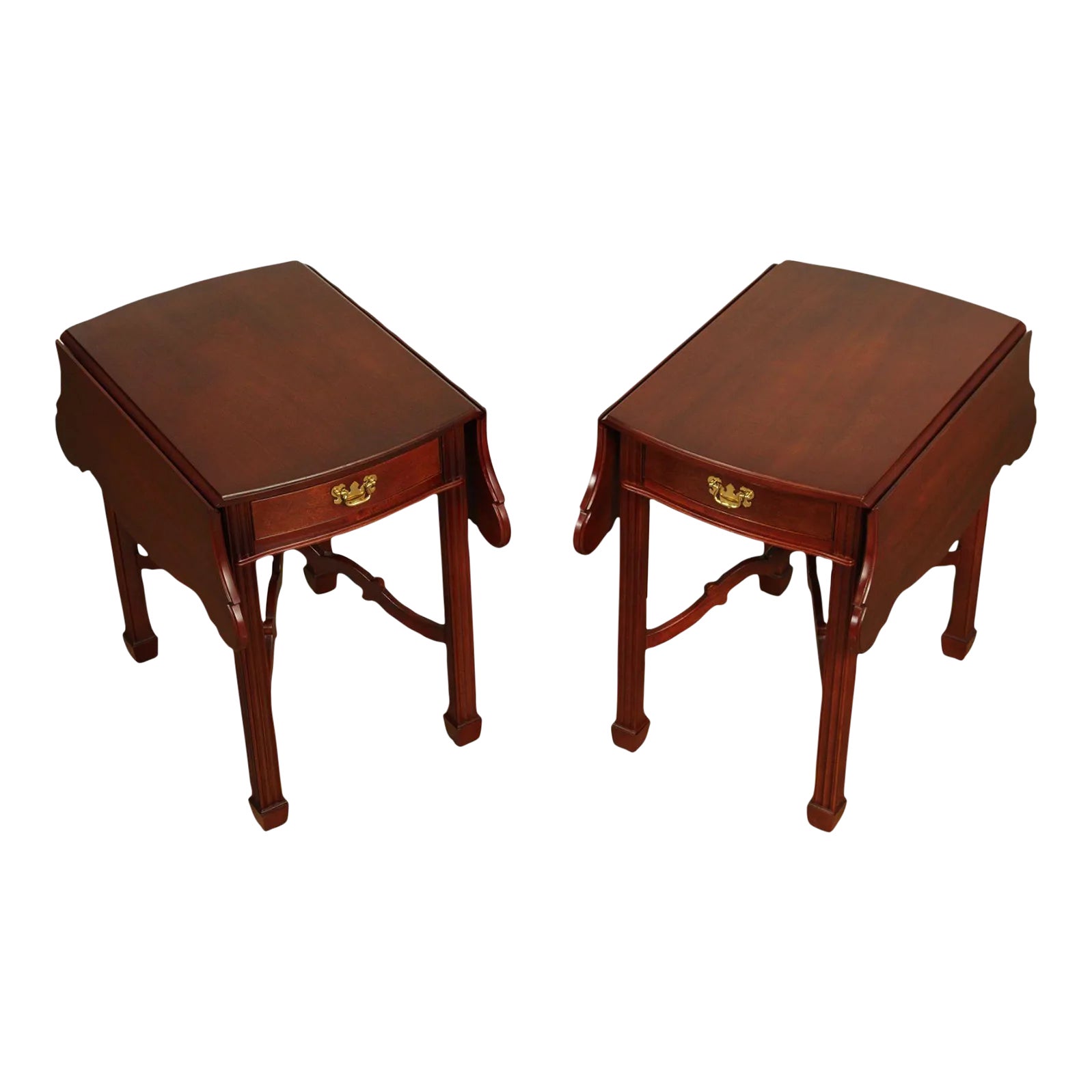 Thomas Borthwick Chippendale Style Mahogany Pembroke Tables, American ...