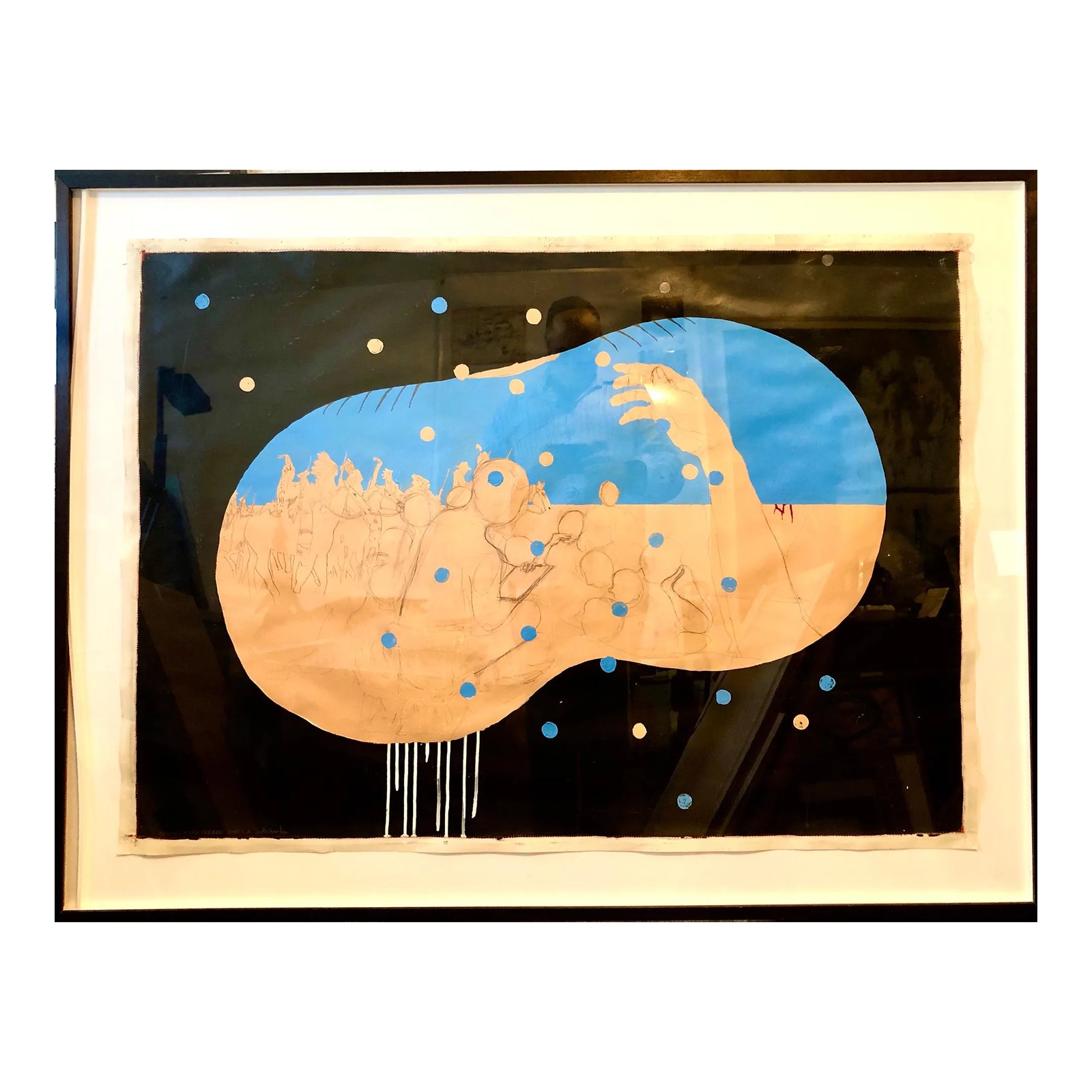 Scoli Acosta, Scoli Acosta Large Contemporary Mixed Media Painting LA ...