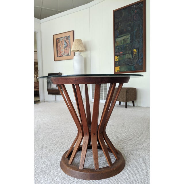 Mid 20th Century Edward Wormley Sheaf of Wheat Walnut Side Table | Chairish