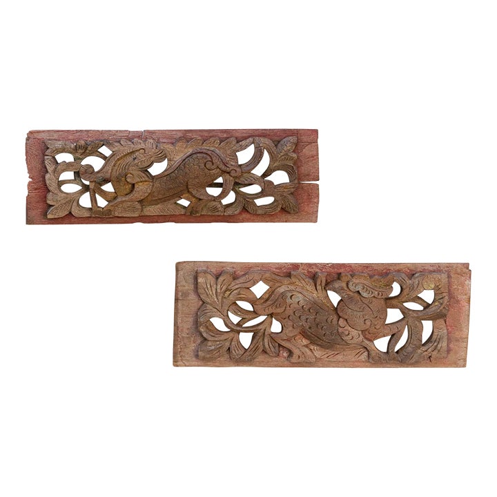 Antique Southeast Asian Rustic Panels | Chairish