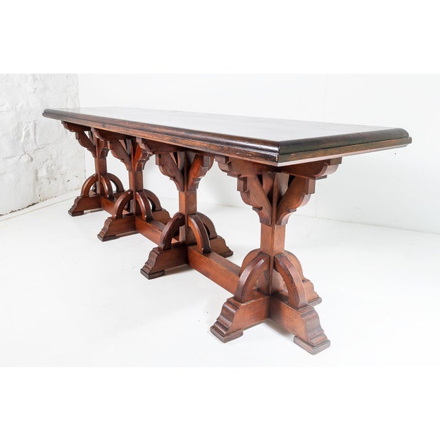Large Victorian Gothic Revival Ecclesiastical Aesthetic Centre Table ...