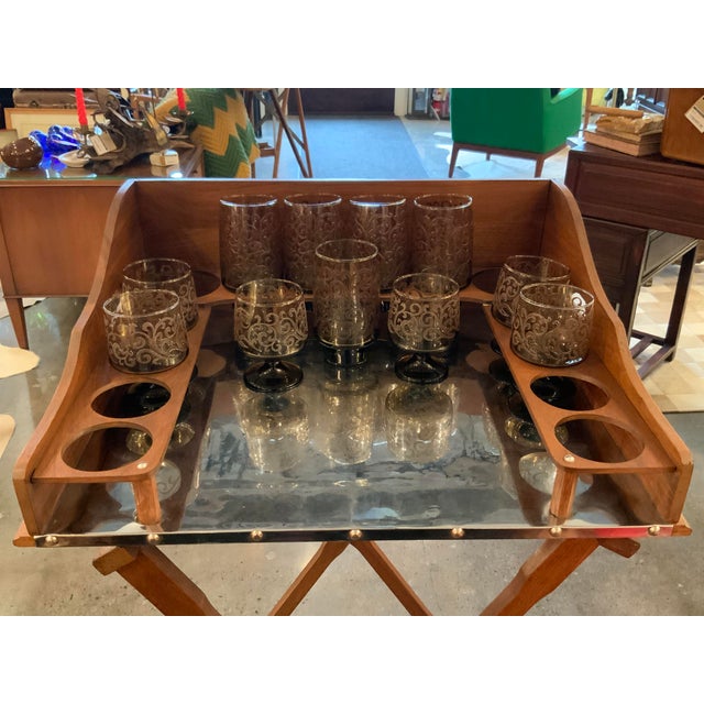 Vintage Libbey Prado Glasses Tawny Brown Rocks & Tumbler Glasses Set ...