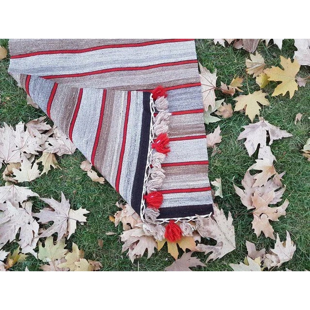 Vintage Handmade Rag Runner Extra Long RunnerTread - 1′12″ × 30′6 ...