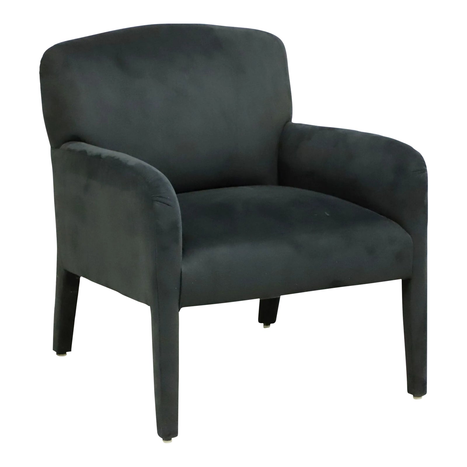 Classic Gallery Contemporary Beau Green Velvet Club Chair | Chairish