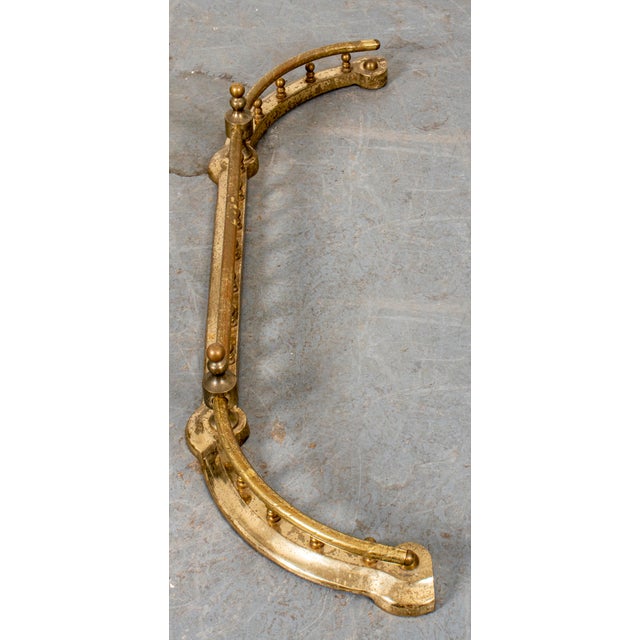 Brass Fender With Twisted Rail Motif | Chairish