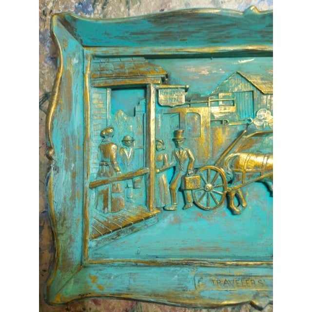 Vinrage Art Deco Syrococraft With Copper Background: "Traveler Rest ...