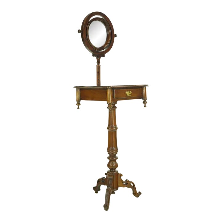 Antique Victorian Wood Gentlemens Shaving Stand | Chairish