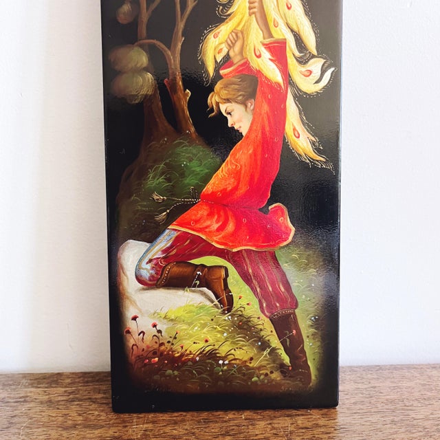 Vintage Ivan and the Firebird Lacquerware Painted Panel | Chairish