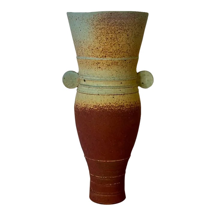 Patrick Horsley Studio Pottery Tall Vase | Chairish