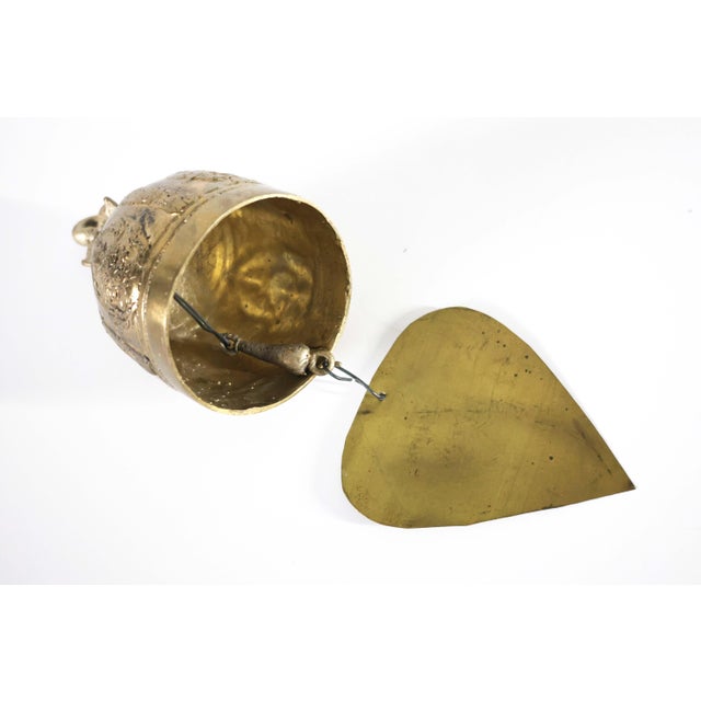 Hanging Tibetan Prayer Bell With Buddha and Ganesha Depictions | Chairish