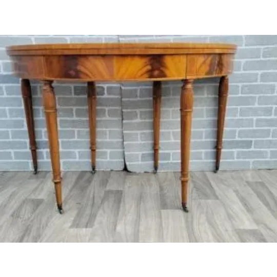 1950s Weiman Federal Style Mahogany and Leather Flip-Top Game Table ...