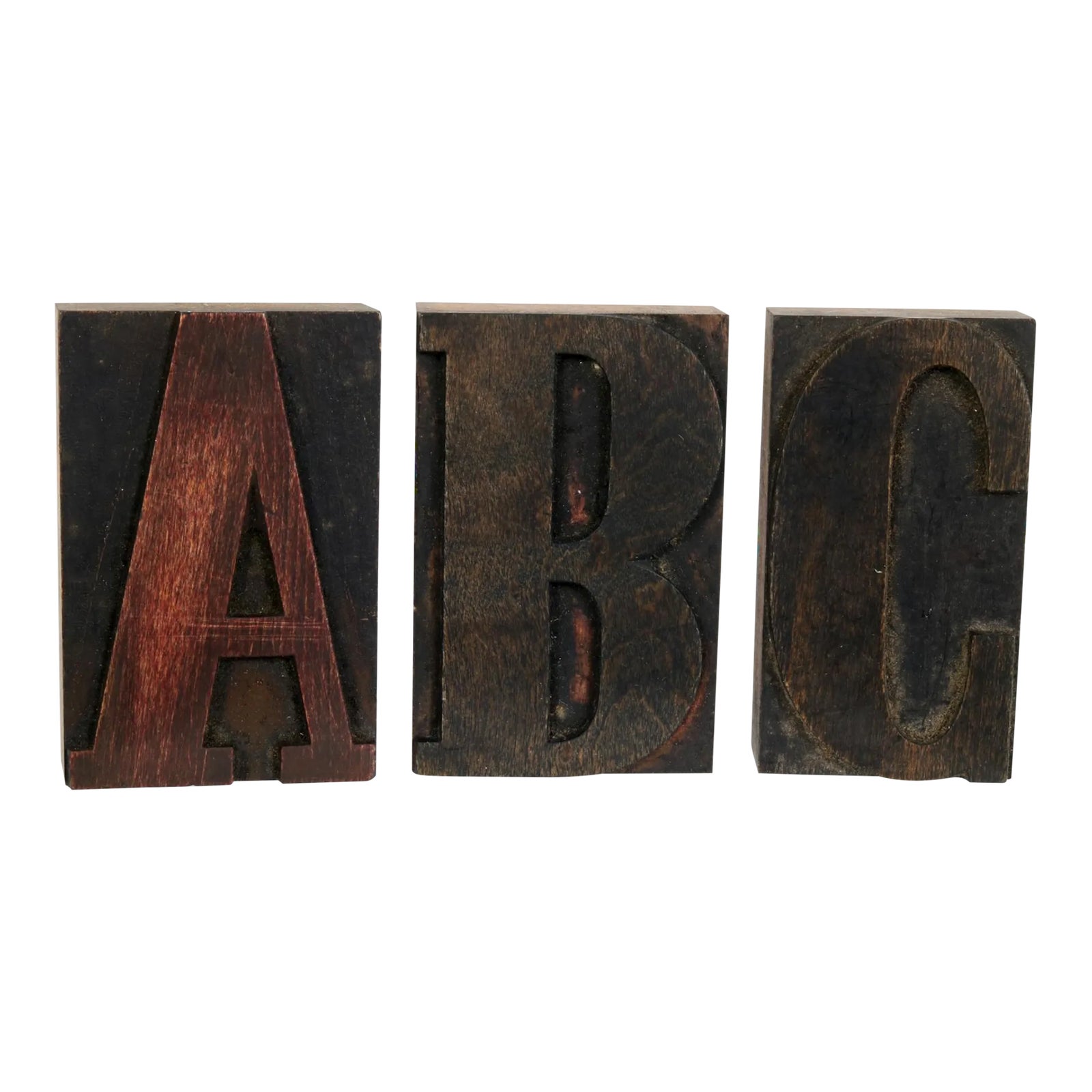 Antique English Printers Letters, Set of 3 | Chairish