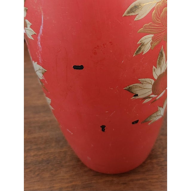 Early 20th Century Laquerware Vase Hand Painted in Style of Maruni Vase ...