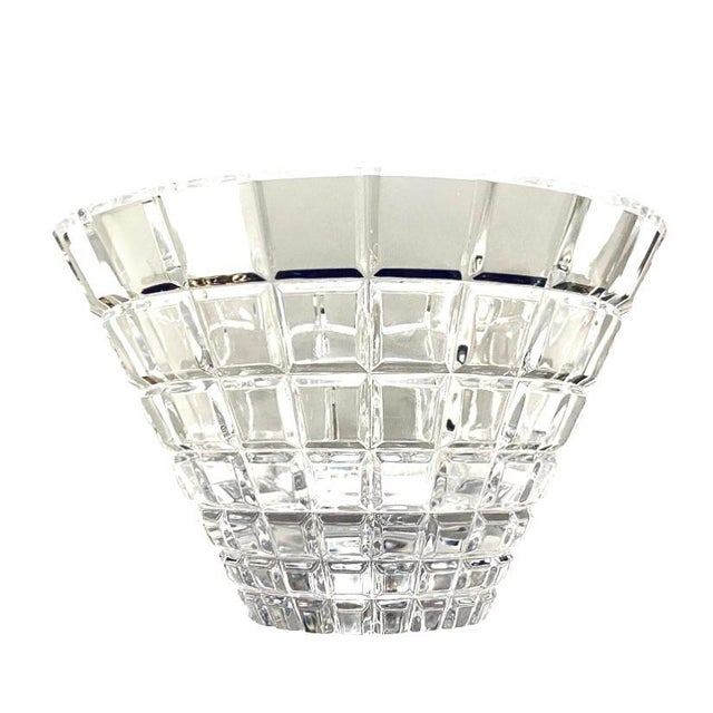 Vintage Mikasa Atrium Faceted Cubist Style Crystal Centerpiece Bowl ...