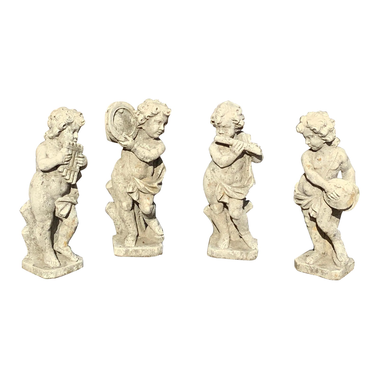 Contemporary Musical Cherubs - Set of 4 | Chairish