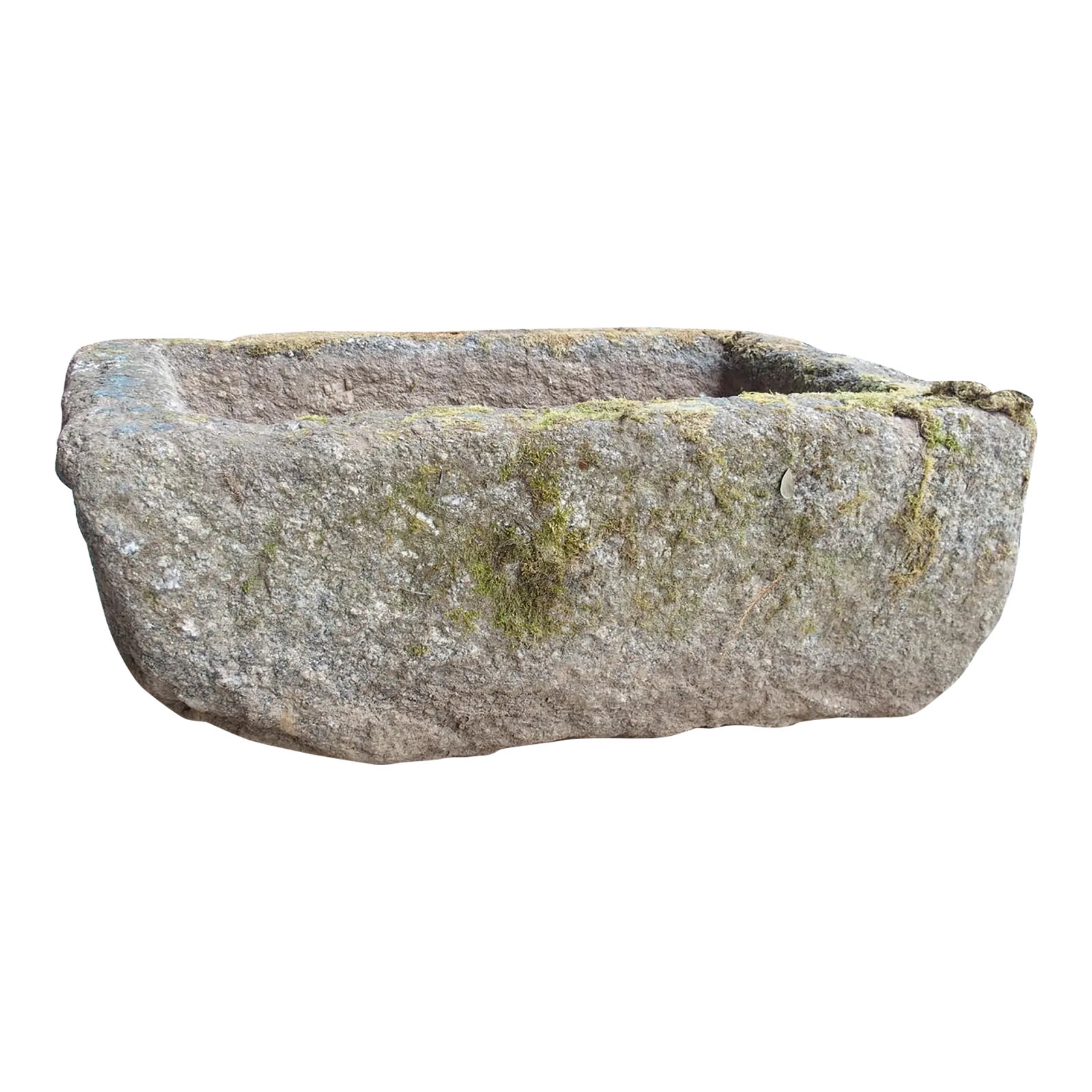 Antique Weathered Rectangular Granite Trough From Brittany, France, 19th Century | Chairish