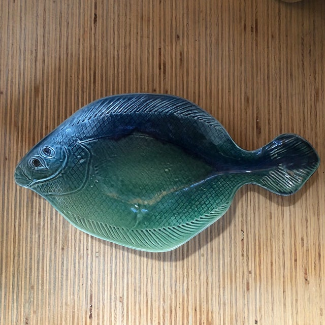Early 21st Century Ann Gerrity (Ann Elizabeth) Studio Ceramic Flounder ...