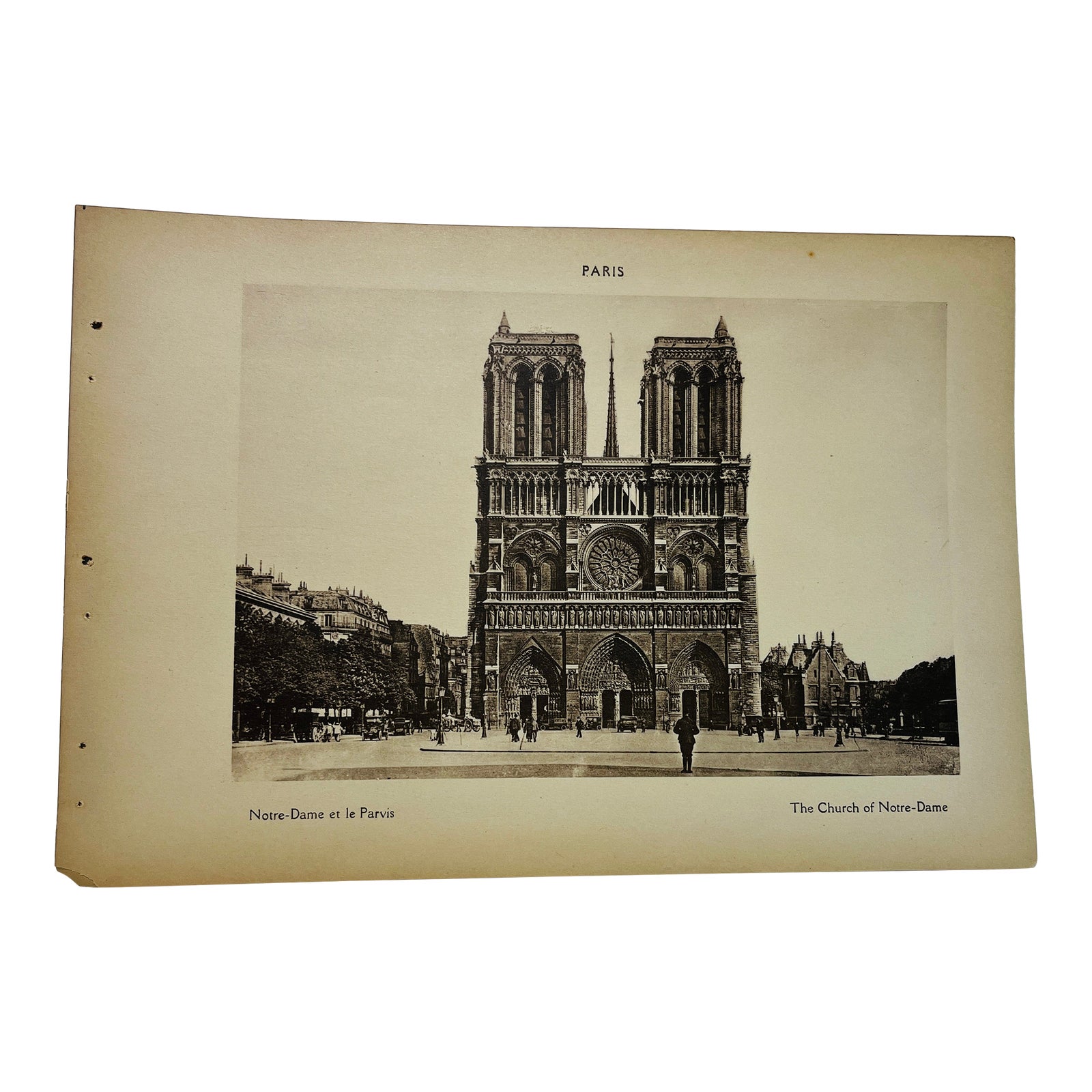 1933 Notre-Dame Cathedral Paris Print | Chairish