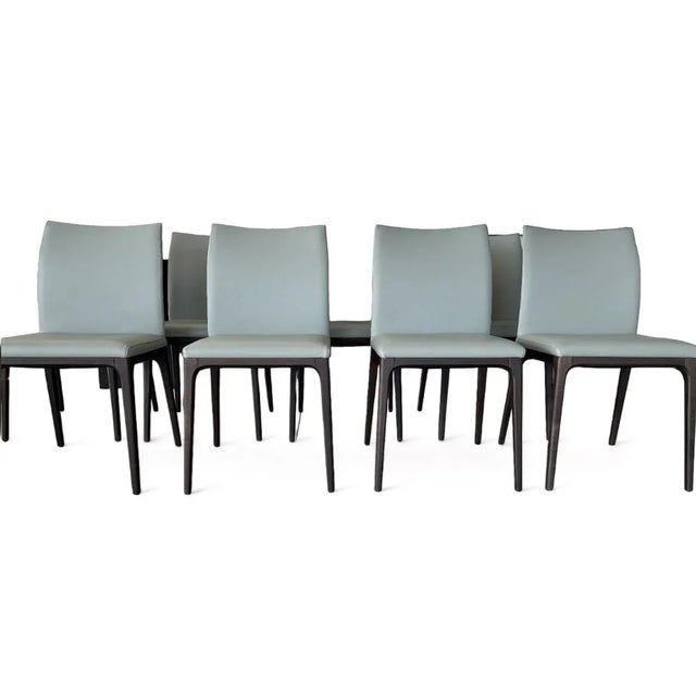 Yves Dining Chair by Artefacto in Gray Leather | Chairish