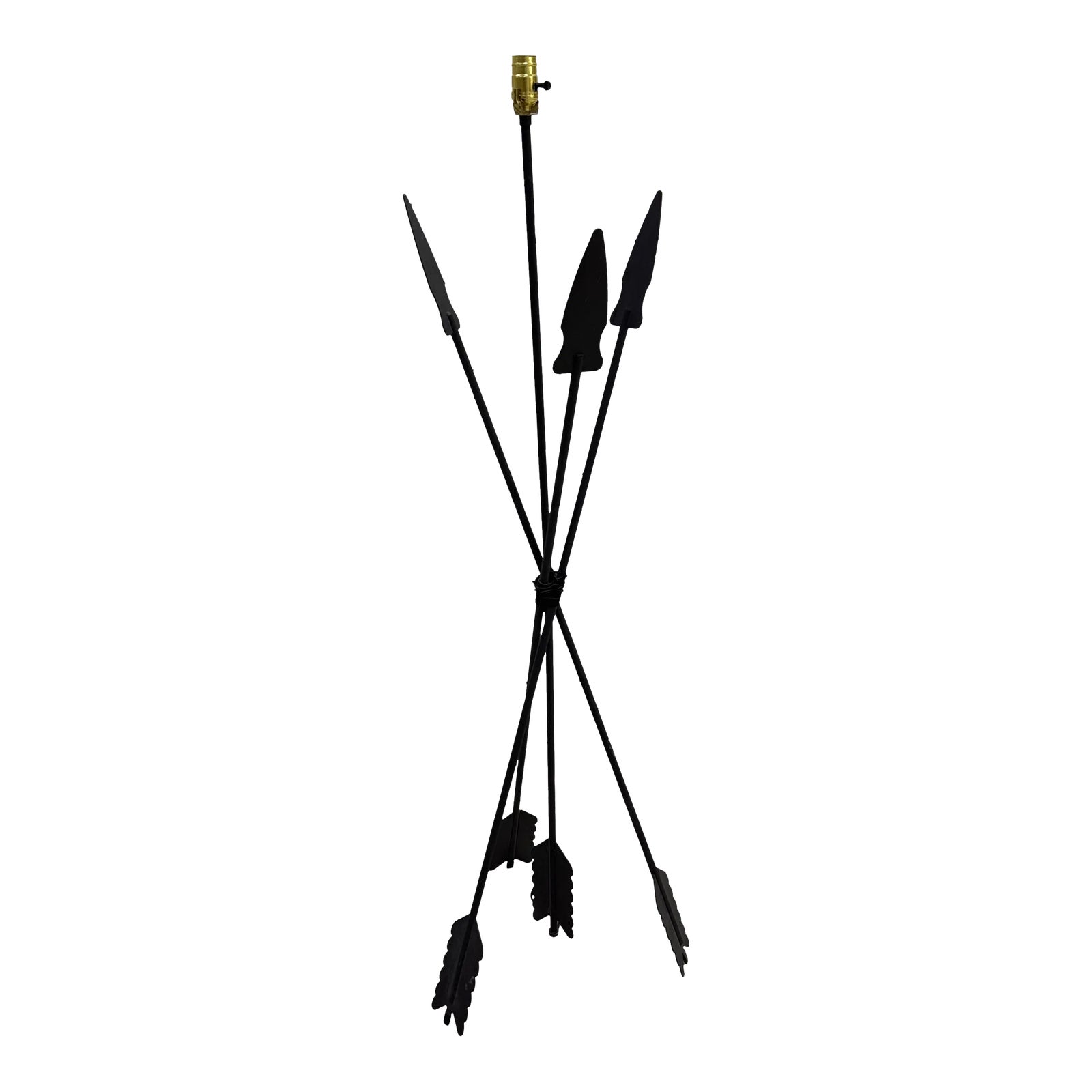 Vintage Wrought Iron Arrow Floor Lamp | Chairish