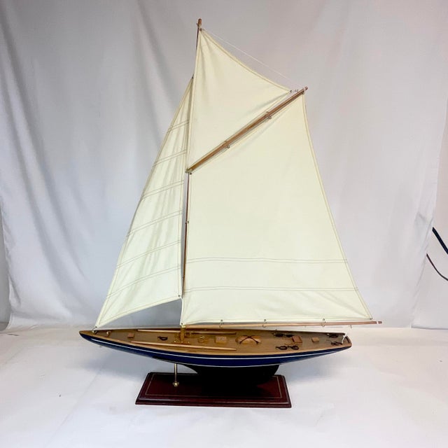 1970s Vintage Nautical Coastal Large Scale Schooner Sail Boat Model ...