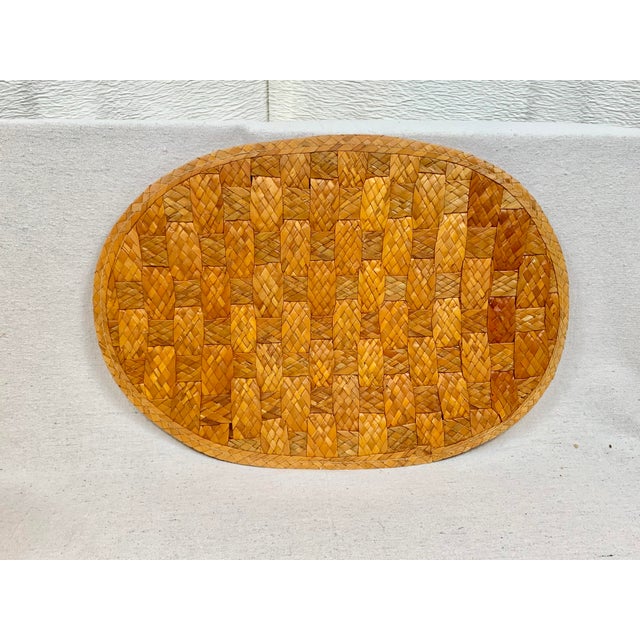 Vintage Woven Bamboo Placemats-Set of 6 | Chairish