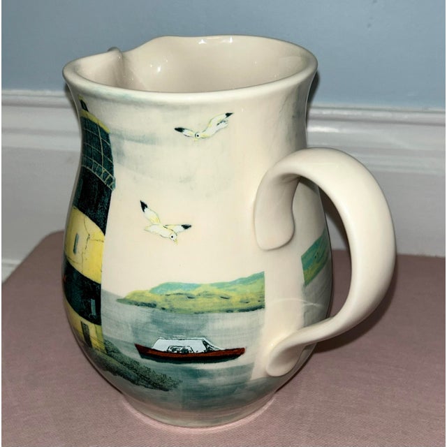 English Lighthouse Pitcher | Chairish
