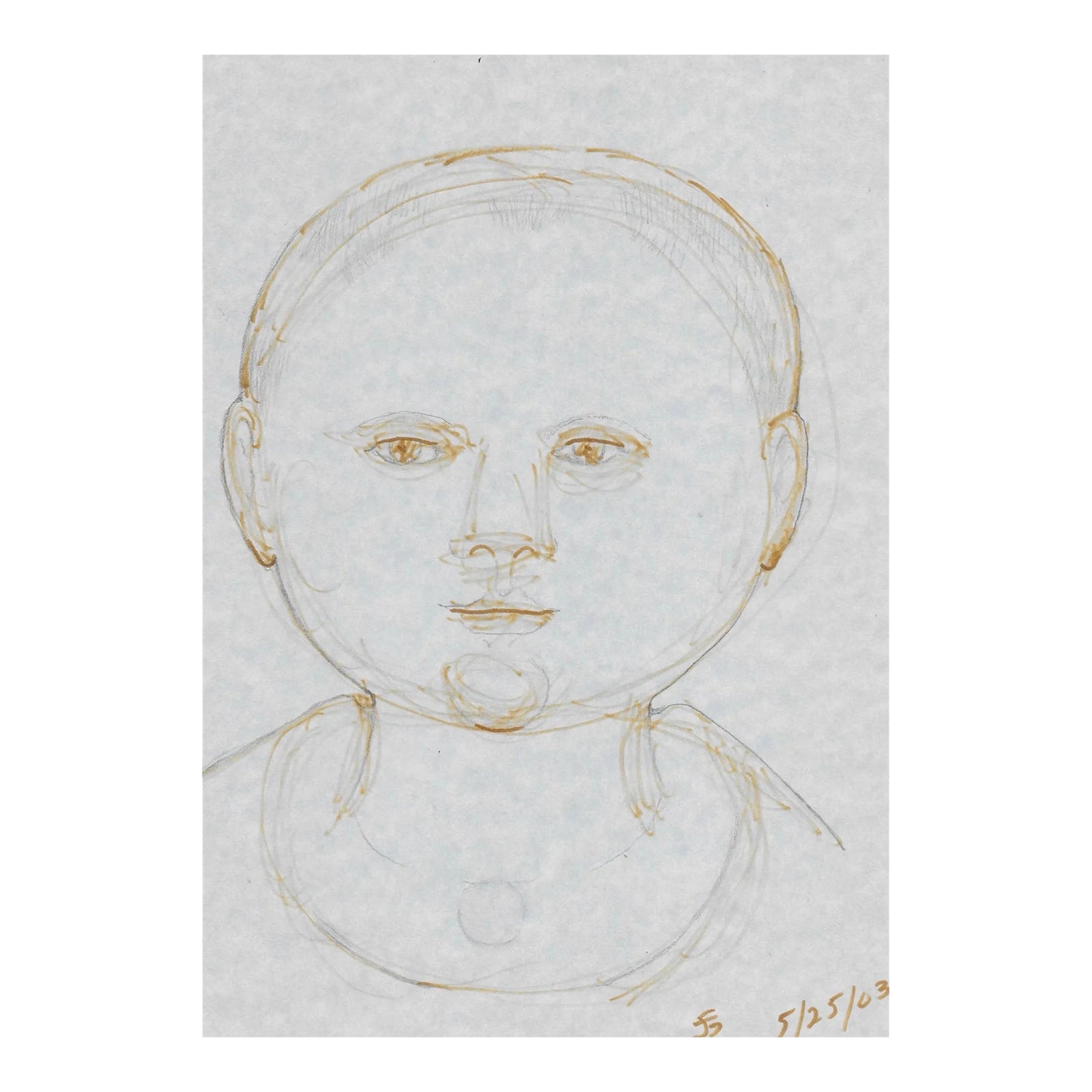 James Bone Self Portrait as a Baby | Chairish