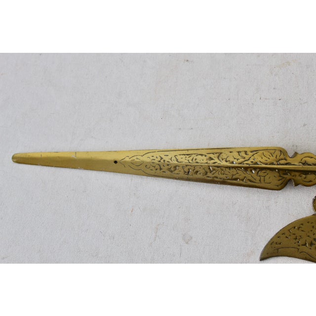 Vintage Ornate Brass Finish Decorative Gothic Halberd Spear Axe Hook ...
