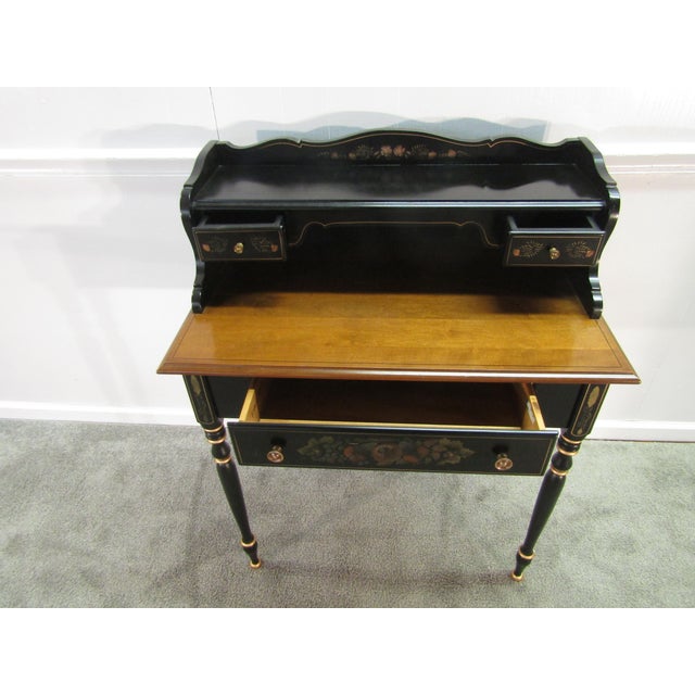 Ethan Allen Paint Decorated Writing Desk | Chairish