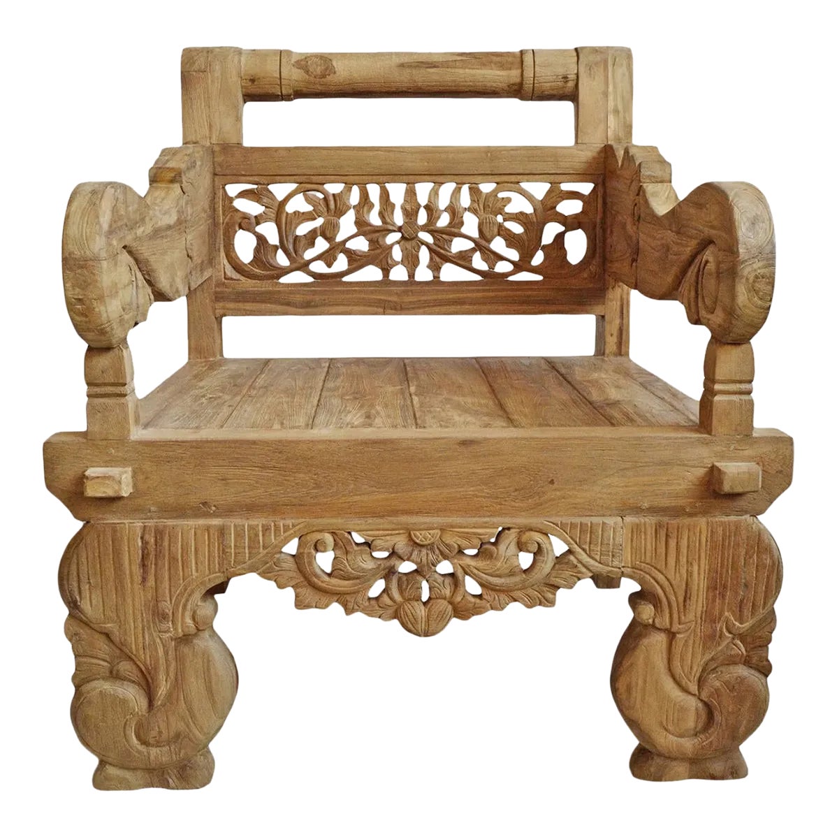 Outdoor Bali Roll Back Arm Chair | Chairish