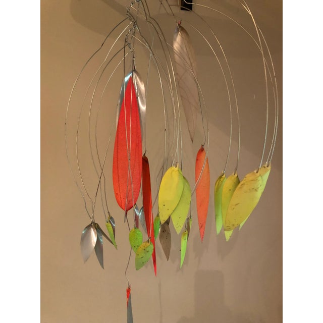 Mid-Century White, Orange & Lime Mobile | Chairish