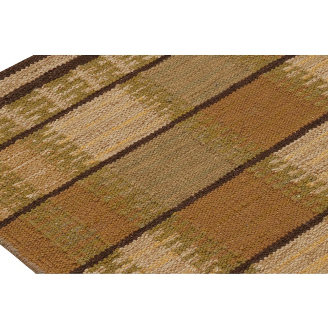 Rug & Kilim’s Scandinavian Style Rug With Brown and Beige Geometric ...