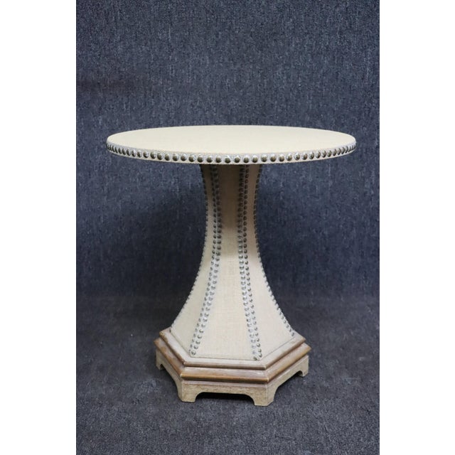 Linen Cocktail Table | Chairish