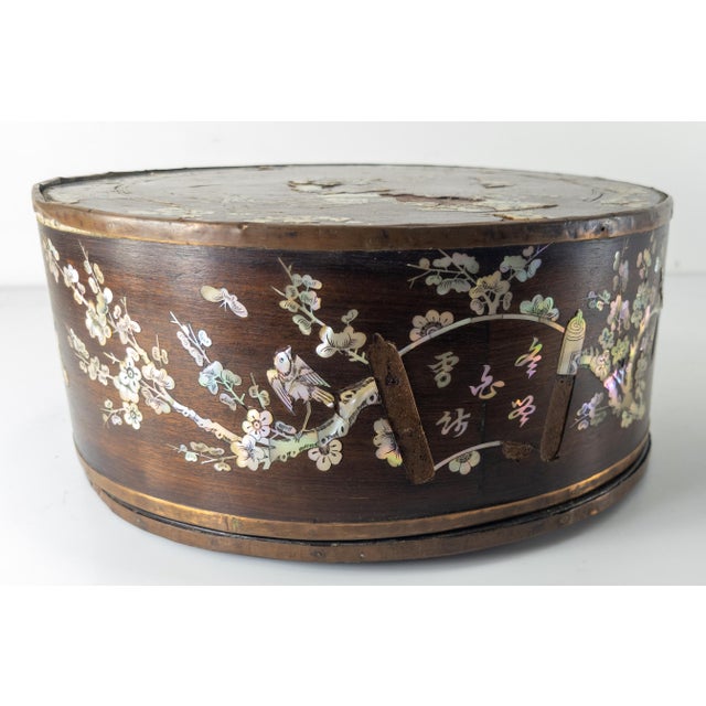 19th Century Asian or Chinese Inlaid Rosewood Mother of Pearl or ...