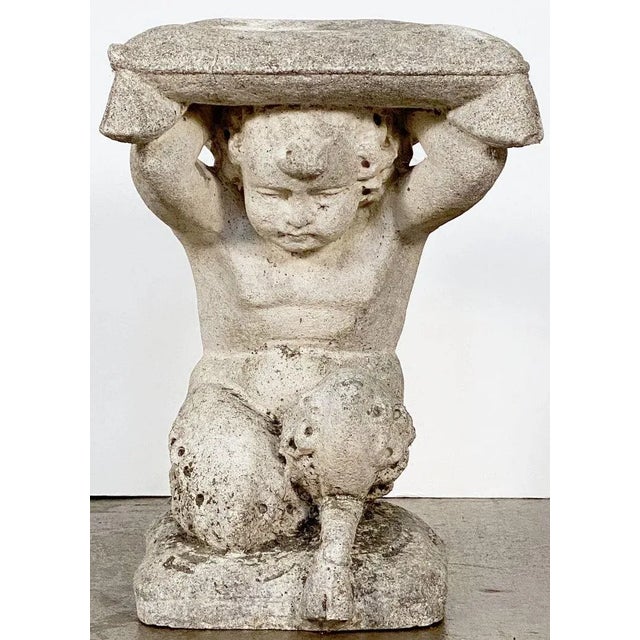 Italian Putti or Cherub Garden Stools of Composition Stone - Four ...