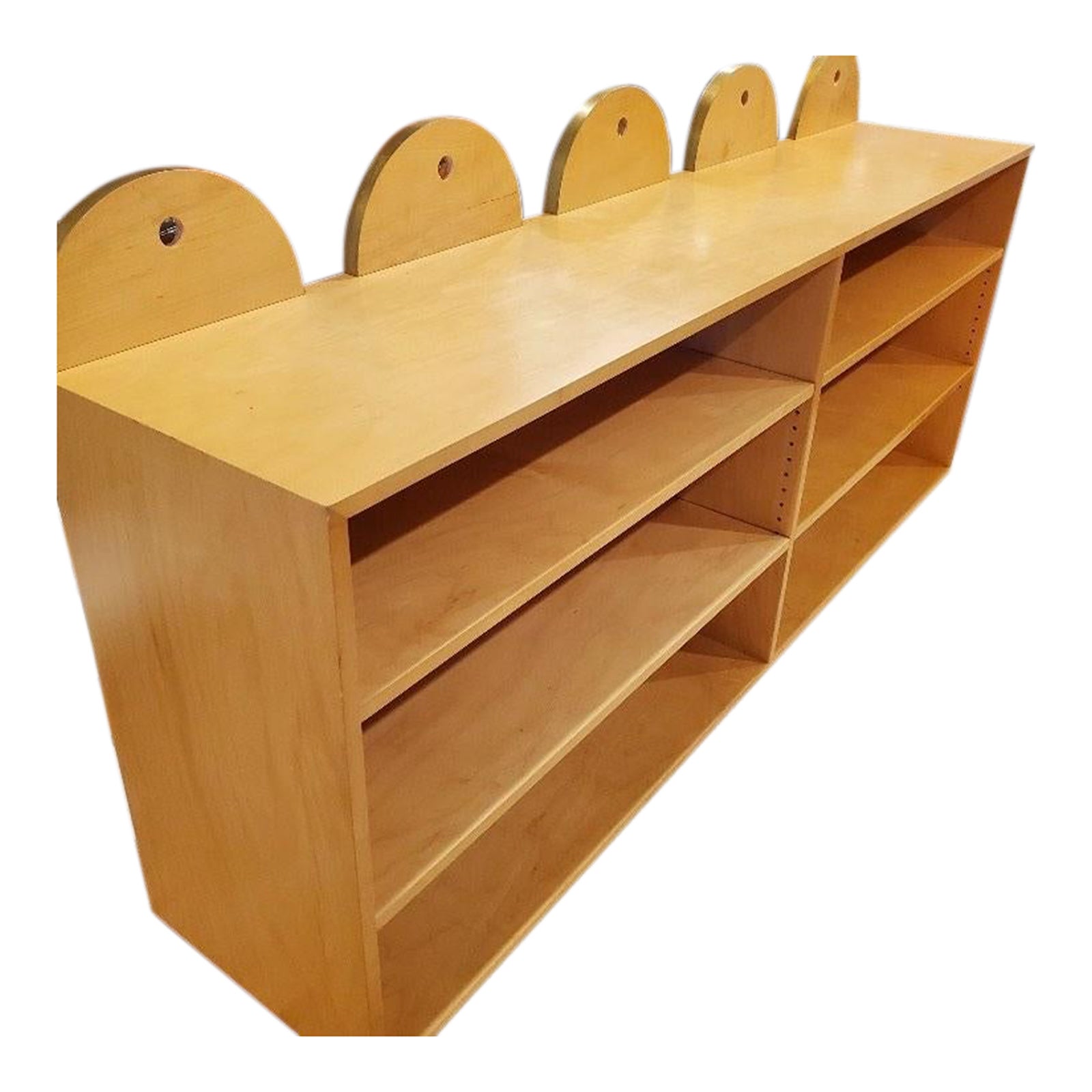 1990s Cheryl Riley Wood / Gold Leaf Bookcase | Chairish