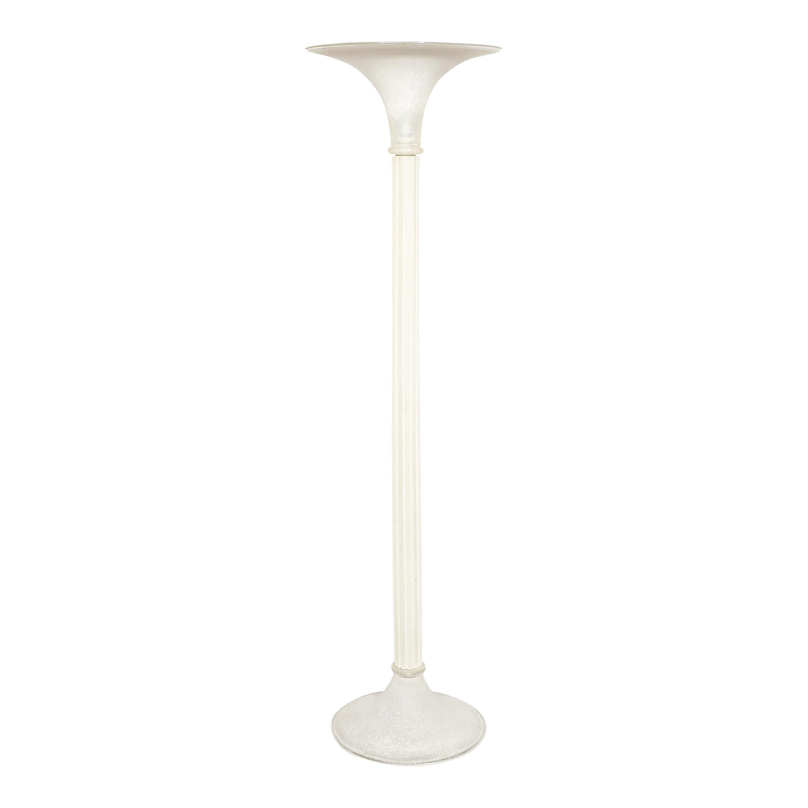 Documented Mid-Century Modern Hand-Blown Scavo Glass Torchiere by Karl ...