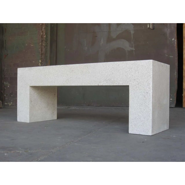 Cast Resin 'Aspen' Bench, Natural Stone Finish by Zachary A. Design ...