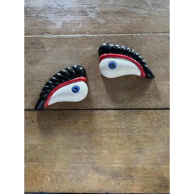 Vintage Ceramic Eye Object Wall Art - a Pair | Chairish