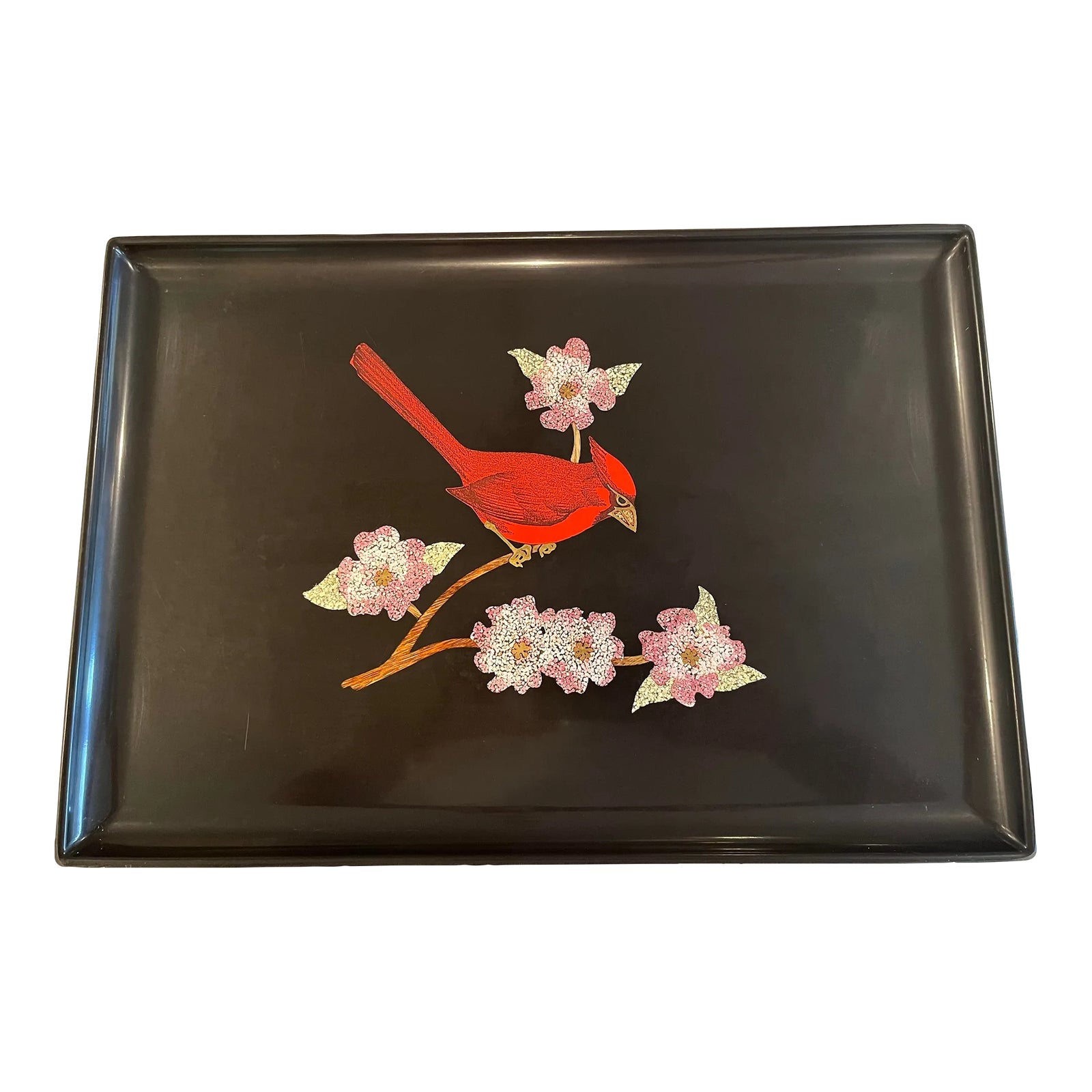 Vintage Couroc of Monterey Cardinal Bar Tray- 1960 | Chairish