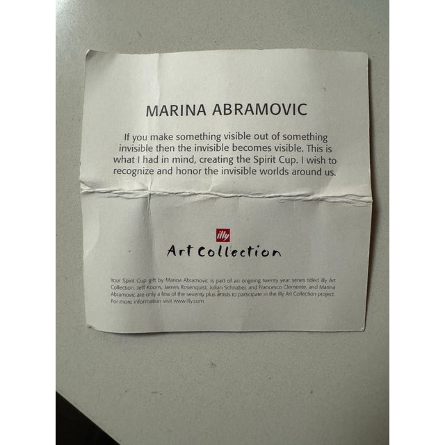 Marina Abramovic Moca Illy Art Collection 2011 Cup Saucer Espresso ...