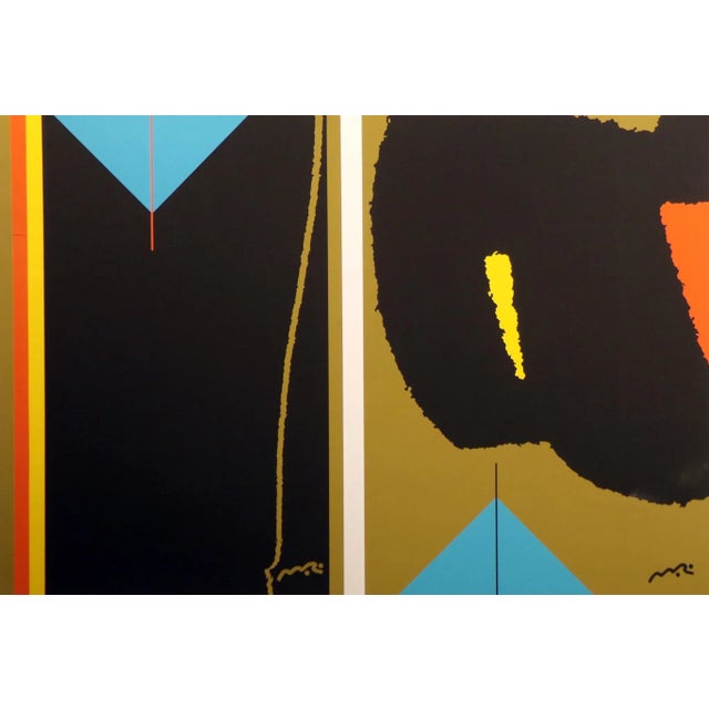 1980s Matthew Ruddy "Blue Pyramid 2" Original Paper Collage | Chairish