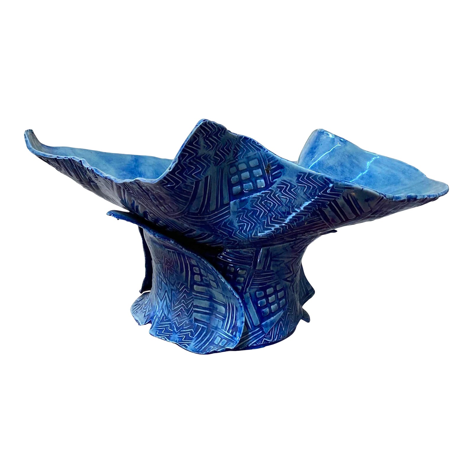 2000s Modern Handmade Ceramic Fruit Centerpiece Bowl | Chairish