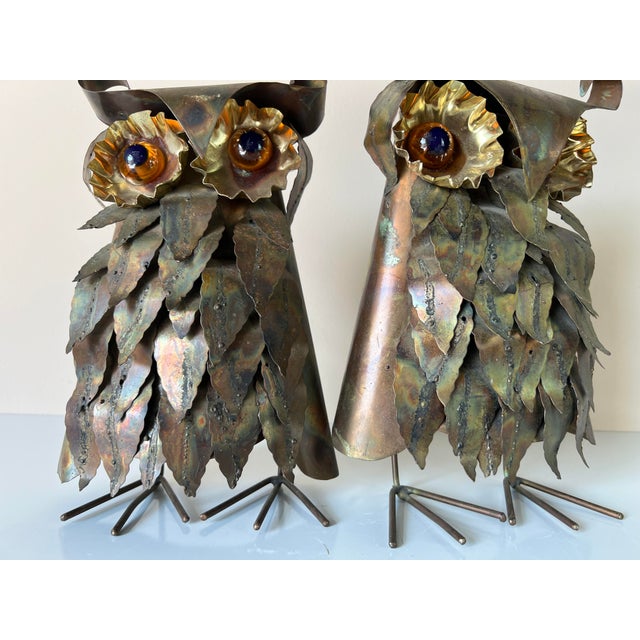 Mid Century Curtis Jere Owl Sculptures - a Pair | Chairish