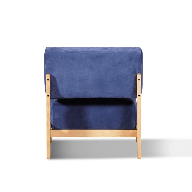Highland Chair, Blue Suede | Chairish