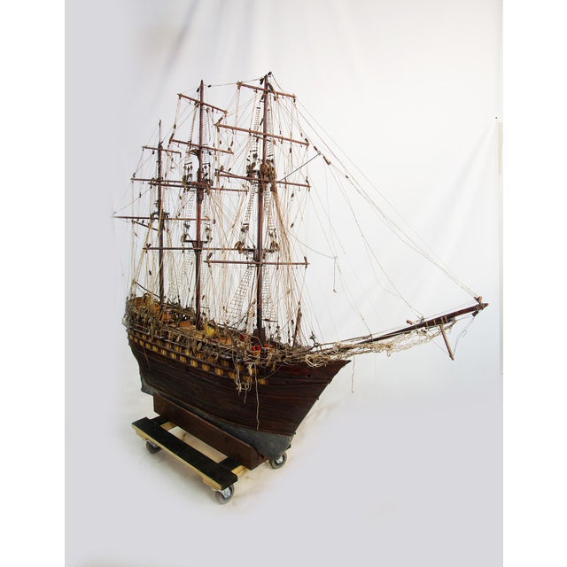Hand-Crafted 18th-Century First Rate Ship Model | Chairish
