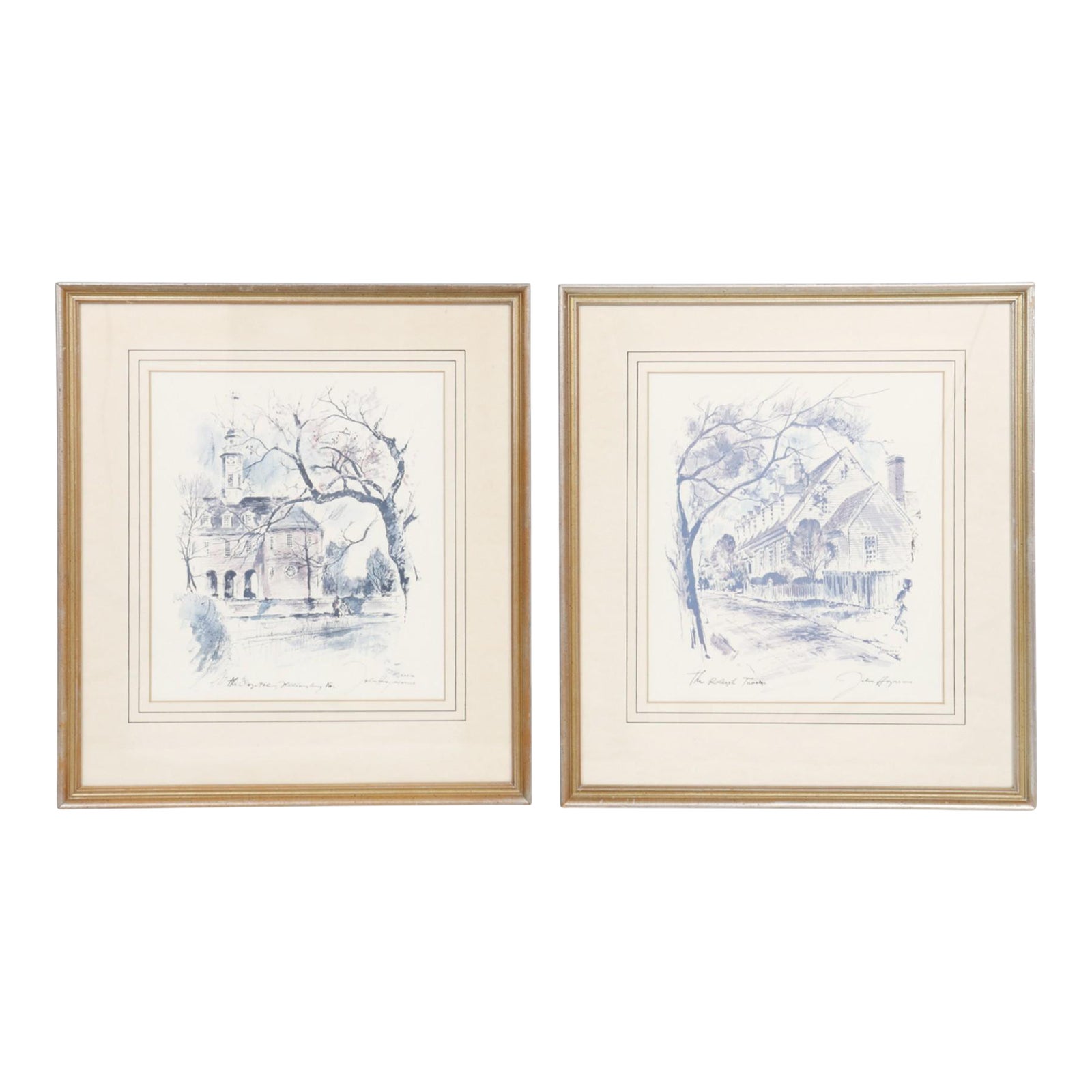 John Haymson Framed Williamsburg Prints, Set of 2 | Chairish