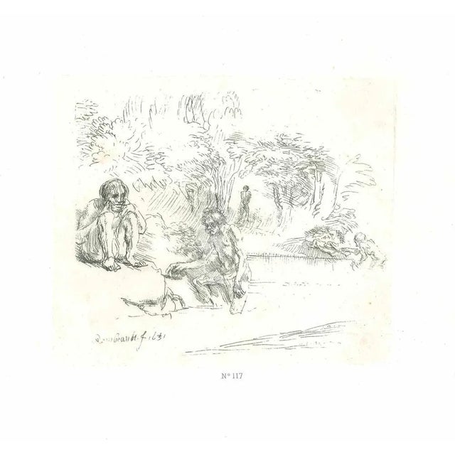Charles Amand Durand after Rembrandt, The Bathers, Engraving, 19th ...