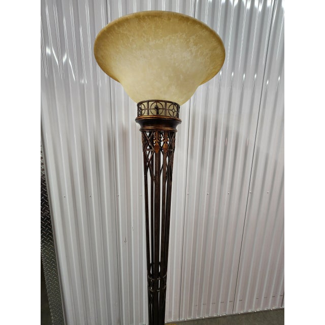 Late 20th Century Opera Style Floor Torchiere Lamp | Chairish